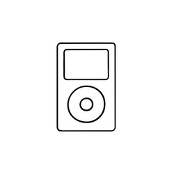 Mp3 player hand drawn outline doodle icon Vector Image