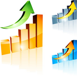 3d graph Royalty Free Vector Image - VectorStock