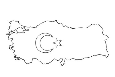 Turkey Flag Coloring Page