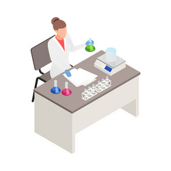 Isometric science laboratory Royalty Free Vector Image