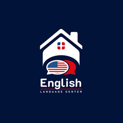 Learning english language class logo Royalty Free Vector