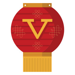 Chinese triangle flag hanging Royalty Free Vector Image