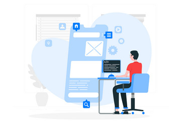 Image of software developer Royalty Free Vector Image