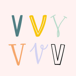 Doodle cursive fun words typography Royalty Free Vector