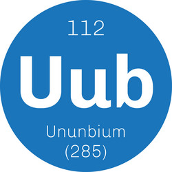 Ununbium chemical element Royalty Free Vector Image