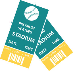 Baseball tickets icon Royalty Free Vector Image