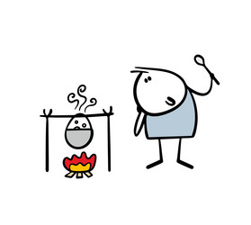 Stickman Cooking Vector Images (over 140)