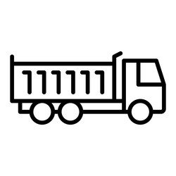 Dump truck icon heavy duty Royalty Free Vector Image