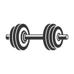 Dumbbell icon on white background Royalty Free Vector Image