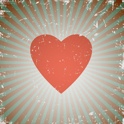 Grunge valentines heart Royalty Free Vector Image