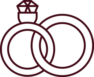 Isolated love ring line design Royalty Free Vector Image