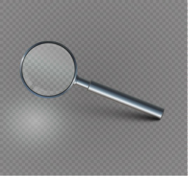 Magnifying glass on a transparent background Vector Image