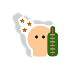 Paper sticker various symptoms Royalty Free Vector Image