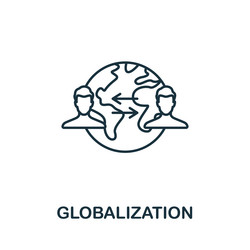 Global partners icon monochrome simple sign from Vector Image