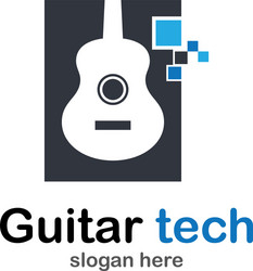 Guitar lessons logo creative icon Royalty Free Vector Image