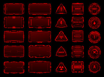 Danger warning circle red sign blue Royalty Free Vector