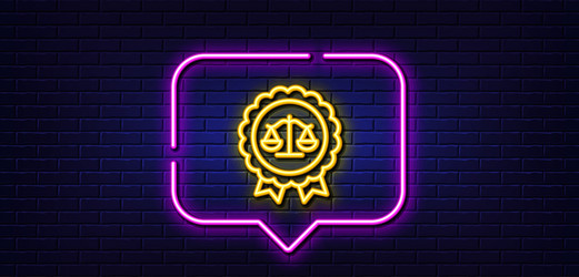 Justice scales line icon judgement award sign Vector Image