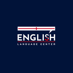 Learning english language class logo Royalty Free Vector