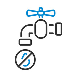 Water faucet with dropping icon Royalty Free Vector Image