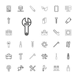 Computer hardware icons Royalty Free Vector Image