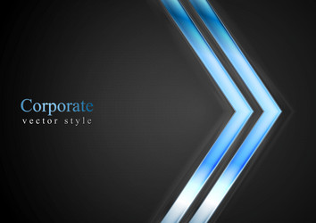 Blue arrows abstract technology background Vector Image