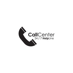 Call center customer care line icon logo design Vector Image