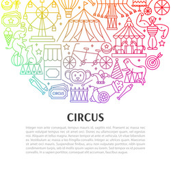 Circus line pattern concept Royalty Free Vector Image