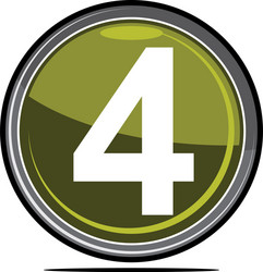 Number 4 four font logo blue icon Royalty Free Vector Image