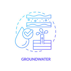 Water security blue gradient concept icon Vector Image