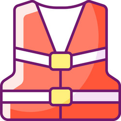 Red life jacket Royalty Free Vector Image - VectorStock