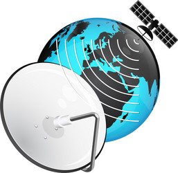 Satellite dish installation Royalty Free Vector Image