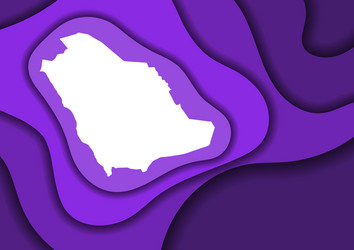 Saudi arabia map from futuristic concentric blue Vector Image