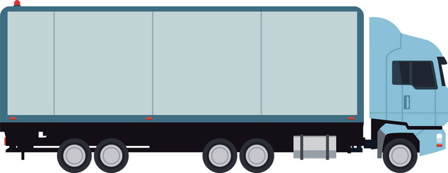 Truck side view cargo delivery car Royalty Free Vector Image