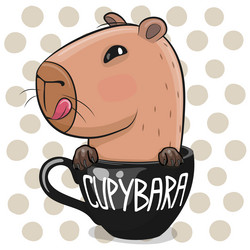 Capybara astronaut on the rocket Royalty Free Vector Image