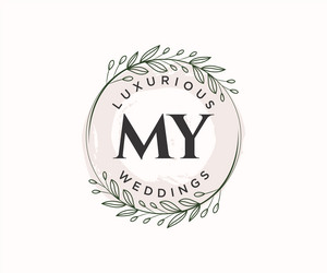 My initials letter wedding monogram logos Vector Image