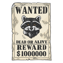 Wanted poster template engraving Royalty Free Vector Image