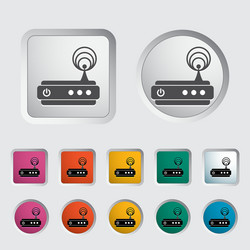 Network topology lan objects icon design router Vector Image