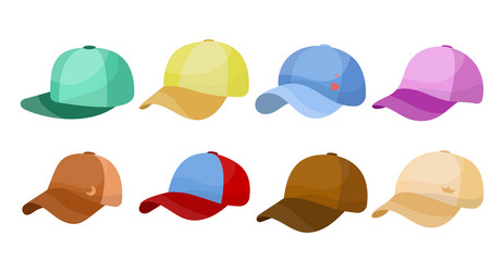 Side view of green baseball cap Royalty Free Vector Image