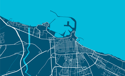 Bari map detailed city poster Royalty Free Vector Image
