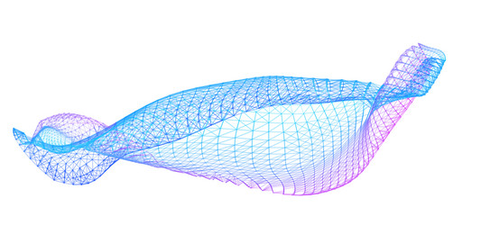 Network lines net wave information flow Royalty Free Vector