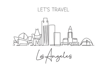 Los Angeles Skyline Drawing Vector Images (55)