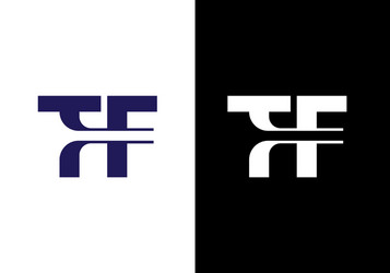 Tf letter logo design creative t f letters icon Vector Image