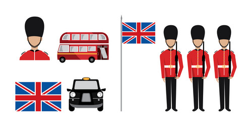 Bundle britain culture icons Royalty Free Vector Image
