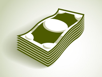 Cash money dollar banknote stack simplistic icon Vector Image