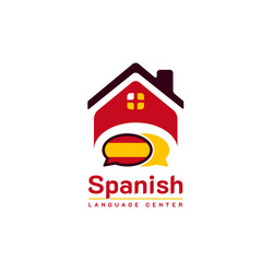 Learning spanish language class logo language Vector Image