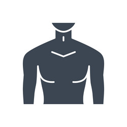 Male torso related icon Royalty Free Vector Image