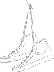 Hanging Sneakers Vector Images (over 140)
