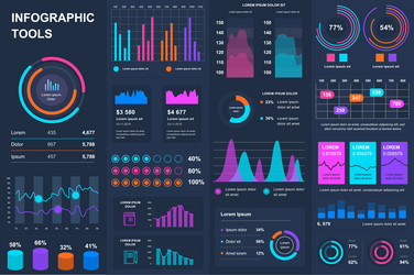 Bundle infographic ui ux kit elements different Vector Image