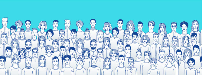 Crowd of abstract people Royalty Free Vector Image