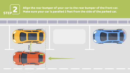 Parallel parking step 1 Royalty Free Vector Image